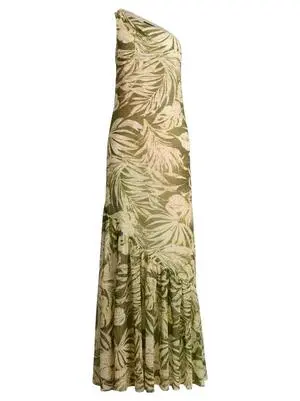 Ralph Lauren One-shoulder Maxi Dress - Green