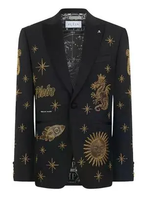 Philipp Plein Bead-embellished Blazer - Black