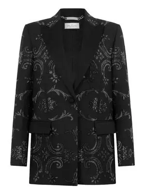 Philipp Plein Baroque Strass Blazer - Black