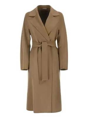 Max Mara Belted Kimono-sleeve Coat - Neutrals