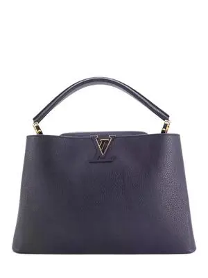 LOUIS VUITTON Louis Vuitton Capucines Bag Leather GM Satchel Black