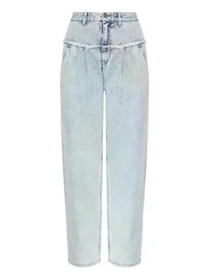 MARANT ETOILE Iniza Frayed-trim Jeans - Blue