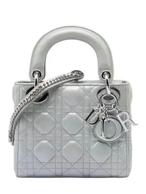 Dior Mini Lady Satchel - Silver