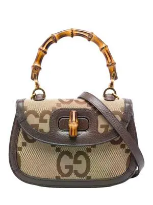 Gucci Bamboo 1947 Top Handle Bag Satchel - Neutrals