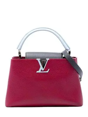 LOUIS VUITTON Taurillon Capucines Pm Satchel - Red