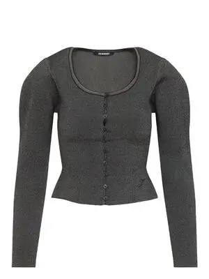 Jacquemus Sera Button-up Scoop Neck Cardigan - Grey