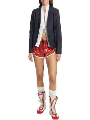 ANN DEMEULEMEESTER Pinstripe Cotton Jacket - Blue