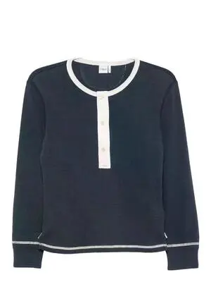 Chloé Button-placket Long-sleeve Top - Blue
