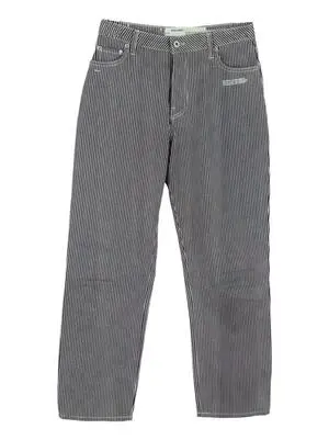 Off-White Striped Straight-leg Jeans - Blue
