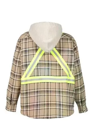AWGE Check-pattern Reflective-detail Jacket - Neutrals