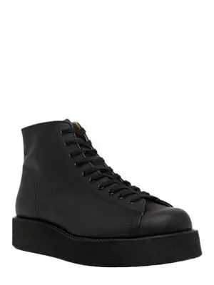YOHJI YAMAMOTO Yohji Yamamoto Lace-Up Round Toe Boots