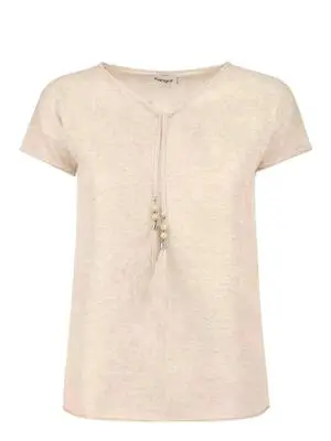 KANGRA Embellished Short-sleeve T-shirt - Neutrals