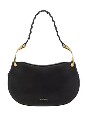 Alexander McQueen Wishbone Leather Tote Bag - Black