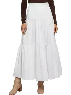 Dolce & Gabbana Tiered Maxi Skirt - White