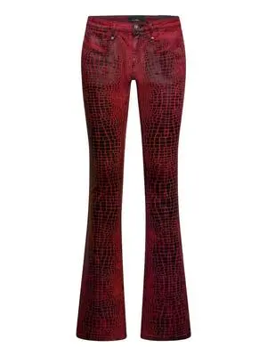JOHN RICHMOND John Richmond Crocodile-Print Flare Trousers