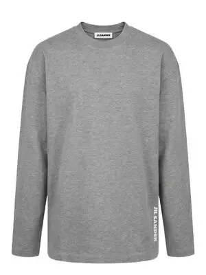 JIL SANDER Long Sleeve Crewneck T-shirt - Grey