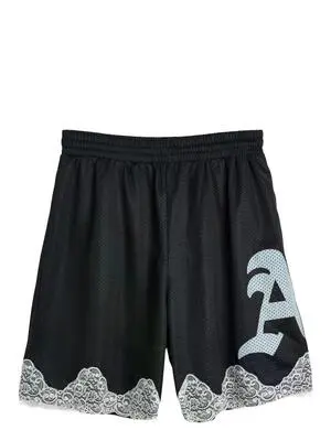 Aries Lace Detail Shorts - Black