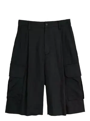SSSTEIN Button-fastening Cargo Shorts - Black