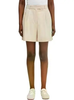 Lacoste Pleated Tailored Shorts - Neutrals