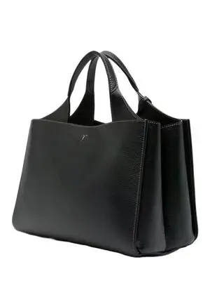 TOD'S Hanging T Leather Tote Bag - Black