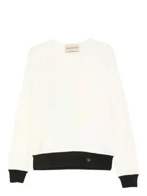 Valentino Garavani Vlogo Signature V-neck Sweater - Neutrals