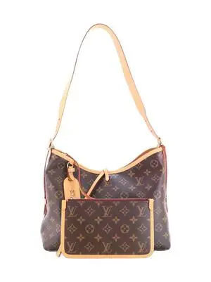 LOUIS VUITTON Carryall Monogram Canvas Pm Hobo Bag - Brown