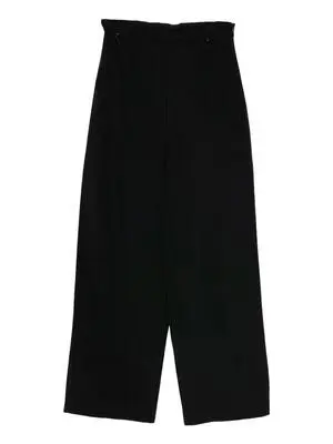 Dice Kayek Crepe Wide-leg Trousers With Drawstring Waist - Black