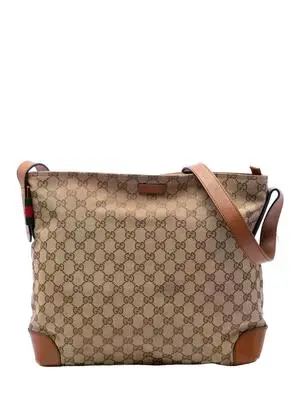 Gucci Gg Canvas Web Crossbody Bag - Neutrals