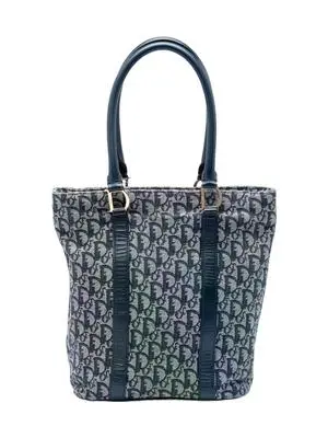 Dior 2002 Diorissimo Trotter Canvas Tote Bag - Blue