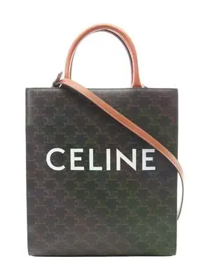 Celine Vertical Cabas Tote Satchel - Brown