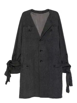 Yohji Yamamoto Asymmetrical Coat - Grey