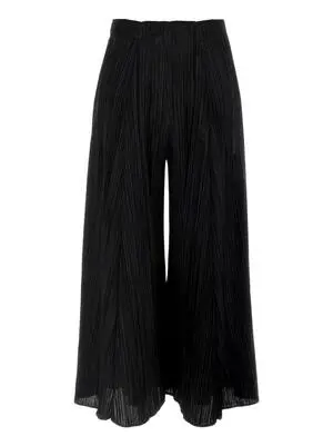 Issey Miyake Pleated Palazzo Pants - Black