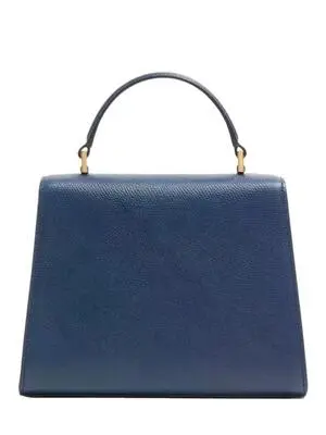 Valentino Garavani Vsling Small Handbag In Grainy Calfskin - Blue
