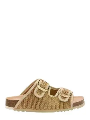 DR. SCHOLL'S SHOES Noelle Buckle-fastening Raffia Sandals - Neutrals