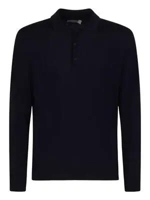 CANALI Canali Ribbed Wool Polo Shirt
