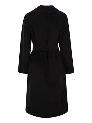 Max Mara Wrap Coat With Kimono Sleeves - Black