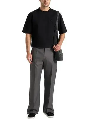 MANIÈRE DE VOIR Manière De Voir Boris Wide Leg Tailored Trousers With Button Cuff
