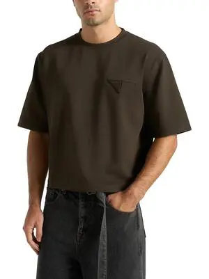Manière De Voir Leon Boxy Cropped Tee - Olive