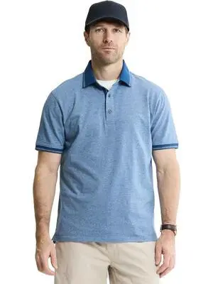 JACHS Luxe Brushed Knit Polo - Navy