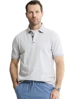 JACHS Luxe Brushed Knit Polo - Stone