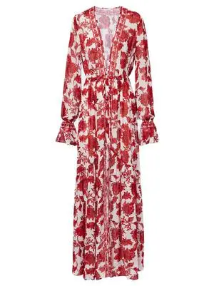 ALEXANDRA MIRO Clementine Floral Maxi Dress - Red
