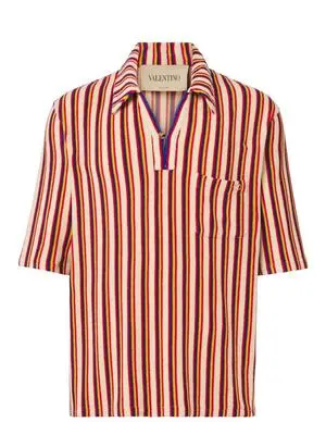 Valentino Garavani Striped Terry Polo Shirt - Multicoloured