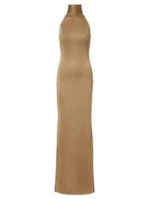 Ralph Lauren Kelsie Halterneck Gown - Gold