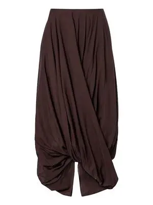 TOTEME Cotton-blend Jersey Midi Skirt - Brown