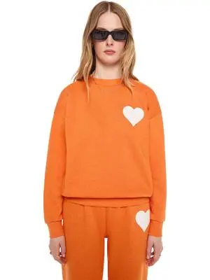 Sprwmn Heart Sweatshirt - Orange