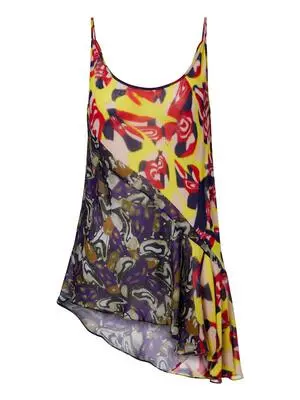 Dries Van Noten Printed Asymmetric Top - Multicoloured