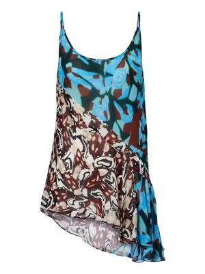 Dries Van Noten Printed Asymmetric Top - Multicoloured