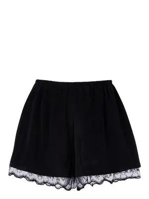 Simone Rocha Lace-trimmed Shorts - Black