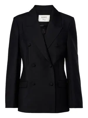 RÓHE Wool And Mohair Double-breasted Blazer - Black