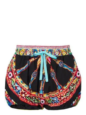 Dolce & Gabbana Carretto Cotton Poplin Shorts - Multicoloured